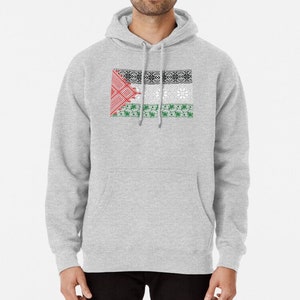 Palestinian Embroidery Flag Clipart, Traditional Cross-stitch Graphic T ...