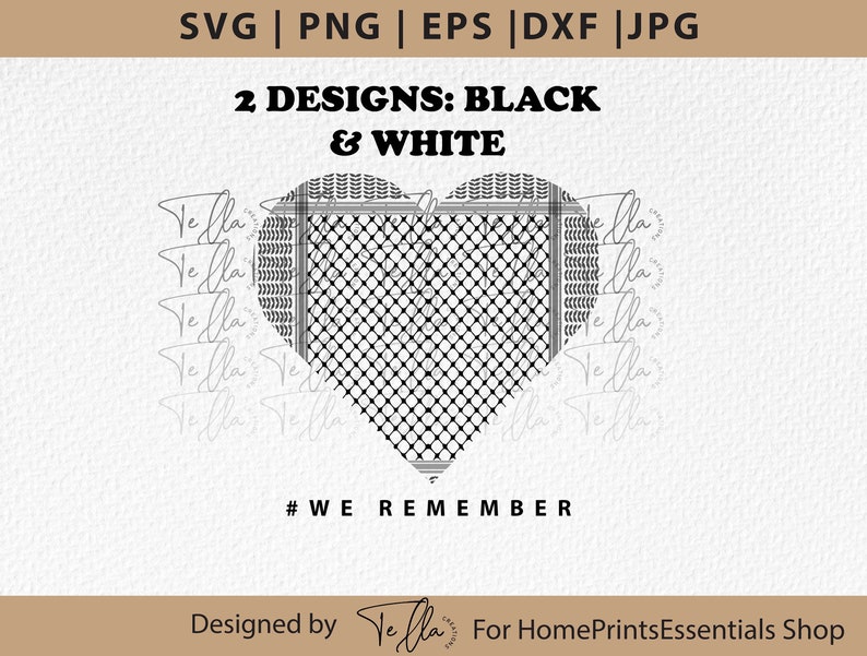 Keffiyeh Clipart Heart palestine Keffiyeh Cricut Png, Kufeya Hart ...