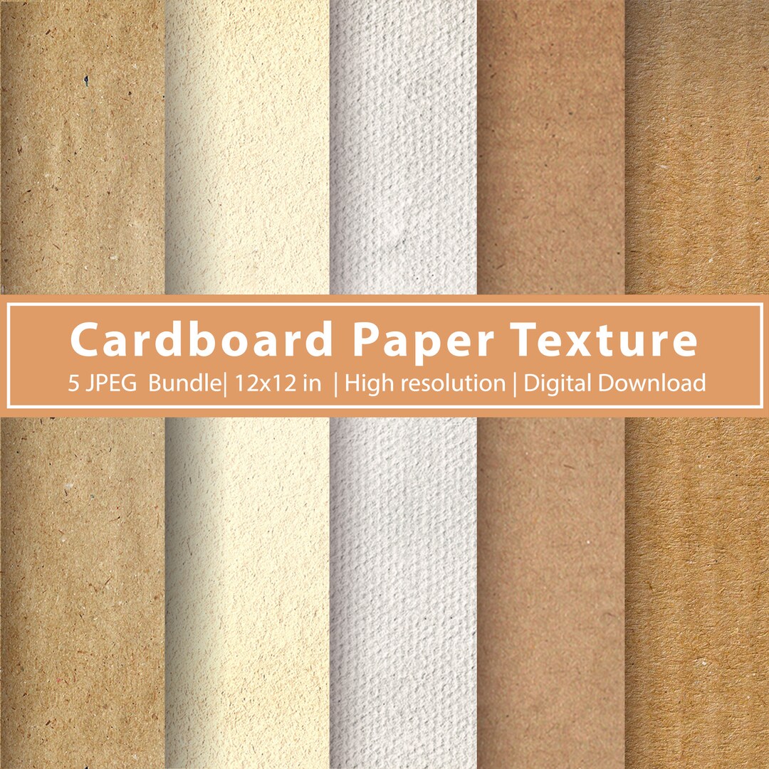 5 Cardboard Paper Texture, Procreate Paper Texture Bundle, Photoshop ...