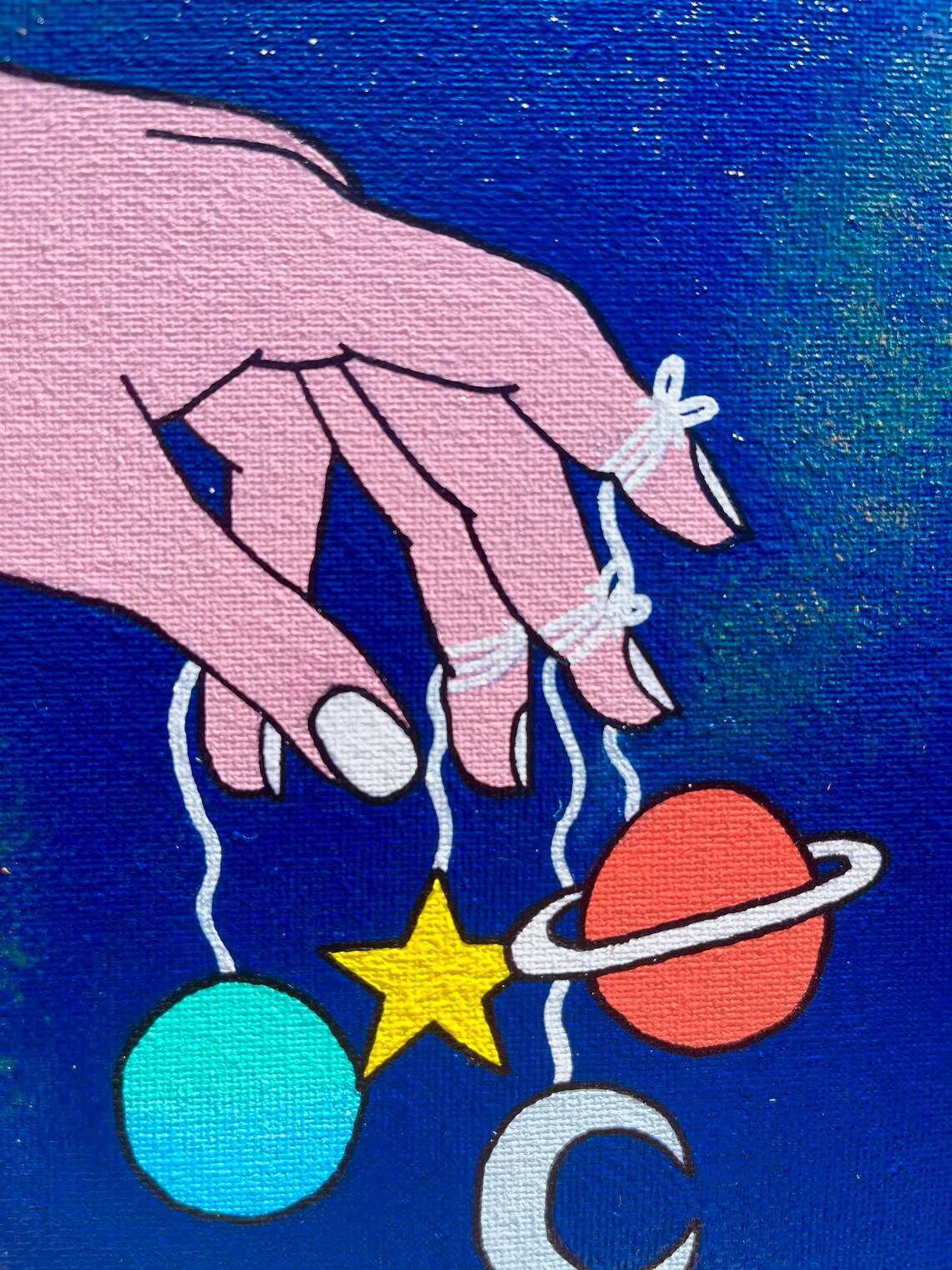 Custom, One of a Kind, Hand Painted hanging by a Thread Trippy ...