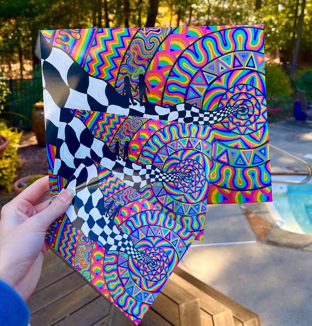 To a Different World PRINT | Custom, One of a Kind, Trippy ...