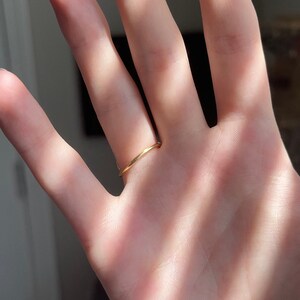Simple Coquette Bow Ring in Tarnish Resistant 14k Gold Plated Copper ...