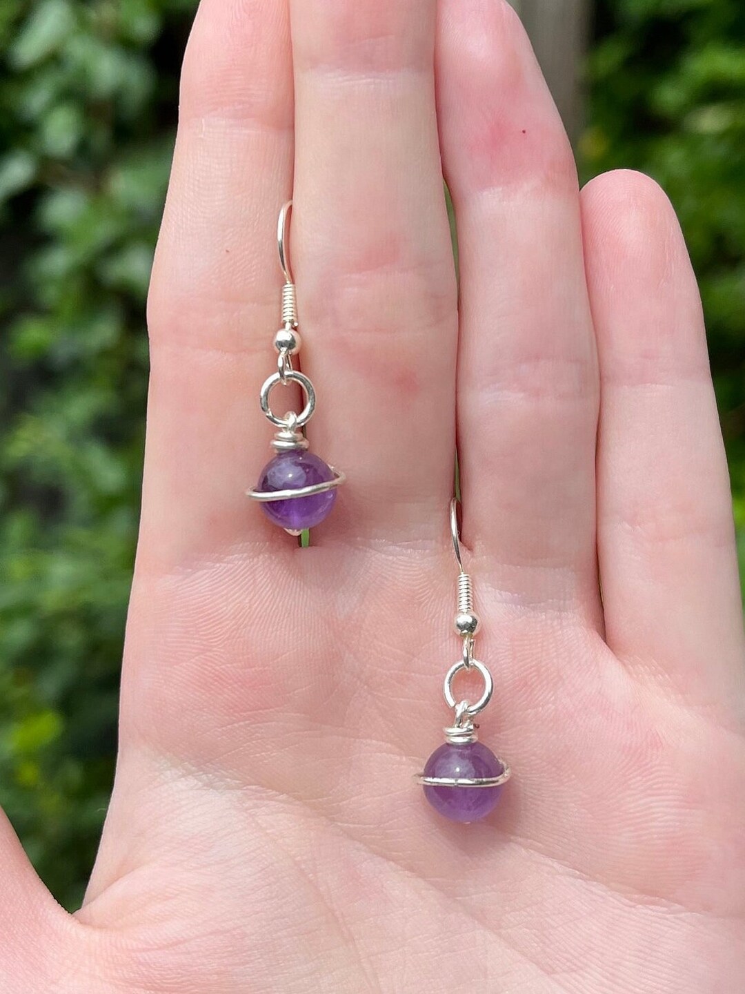 High Quality Natural Deep Purple Amethyst Crystal Bead Planet Saturn ...