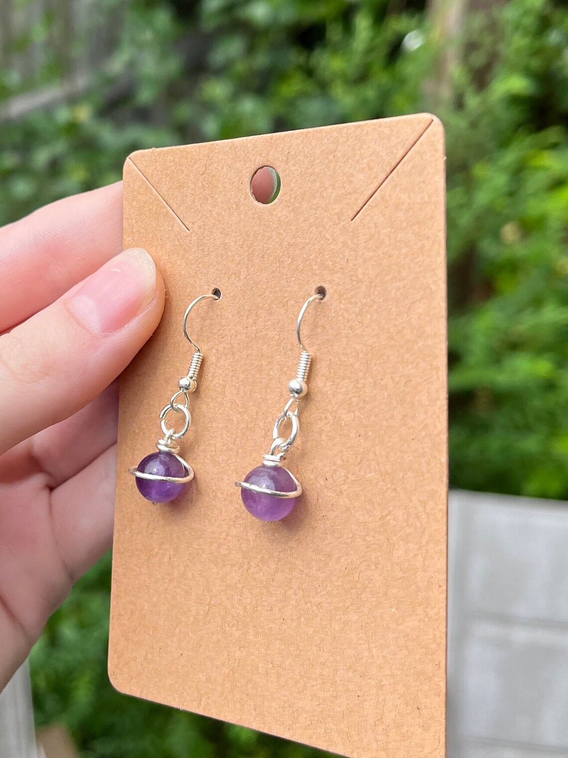 High Quality Natural Deep Purple Amethyst Crystal Bead Planet Saturn ...