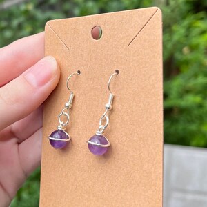 High Quality Natural Deep Purple Amethyst Crystal Bead Planet Saturn ...