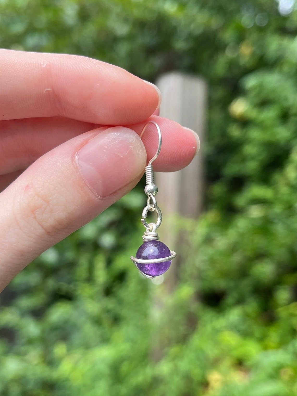 High Quality Natural Deep Purple Amethyst Crystal Bead Planet Saturn ...