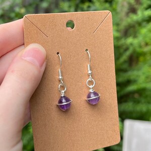 High Quality Natural Deep Purple Amethyst Crystal Bead Planet Saturn ...