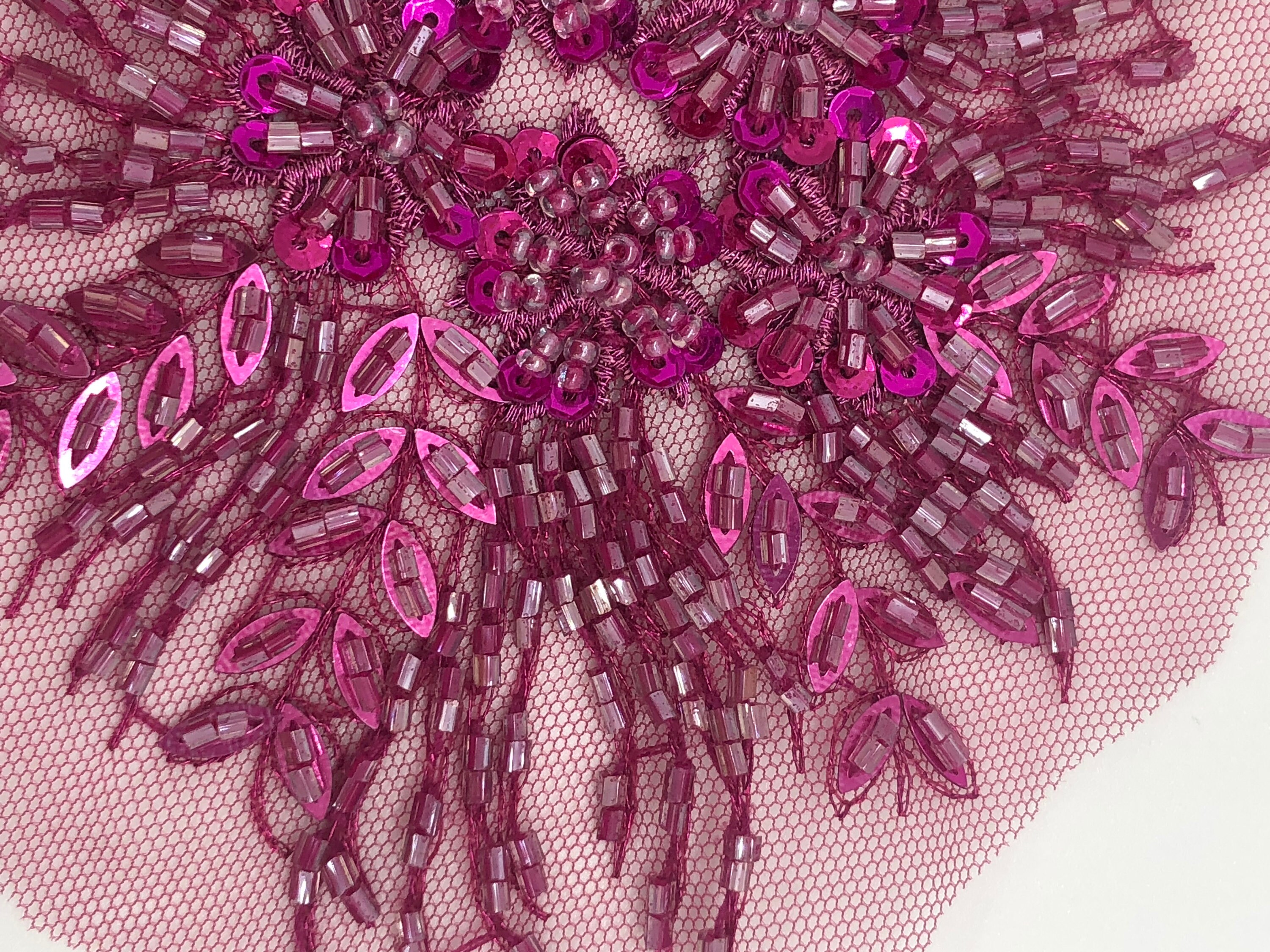 Pink Beaded Appliqué - Etsy