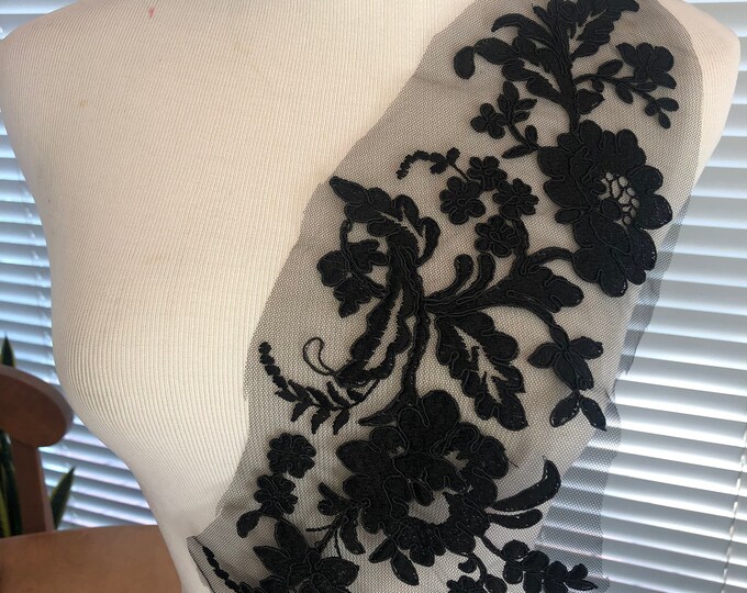 Black Lace Applique - Etsy