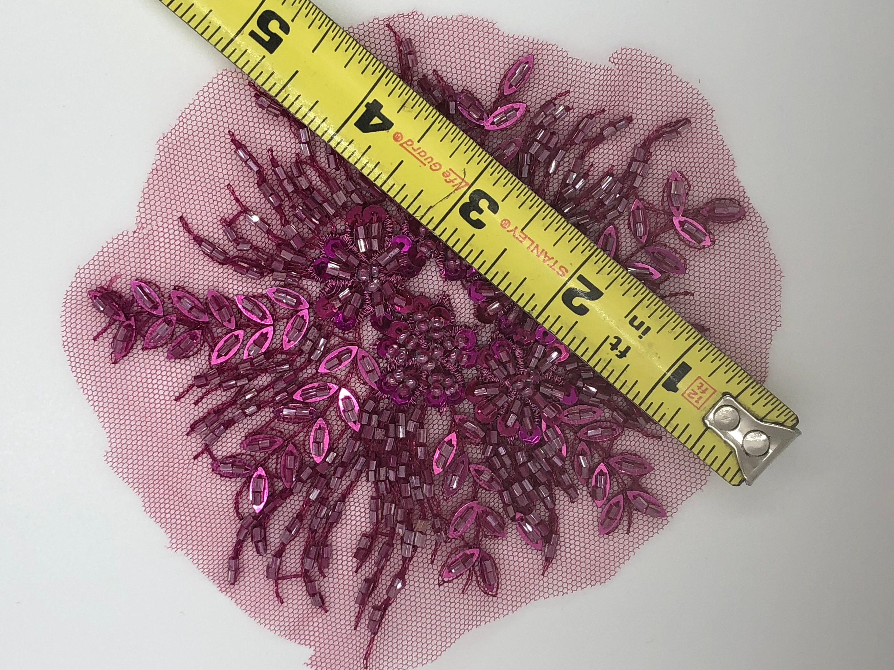 Pink Beaded Appliqué - Etsy