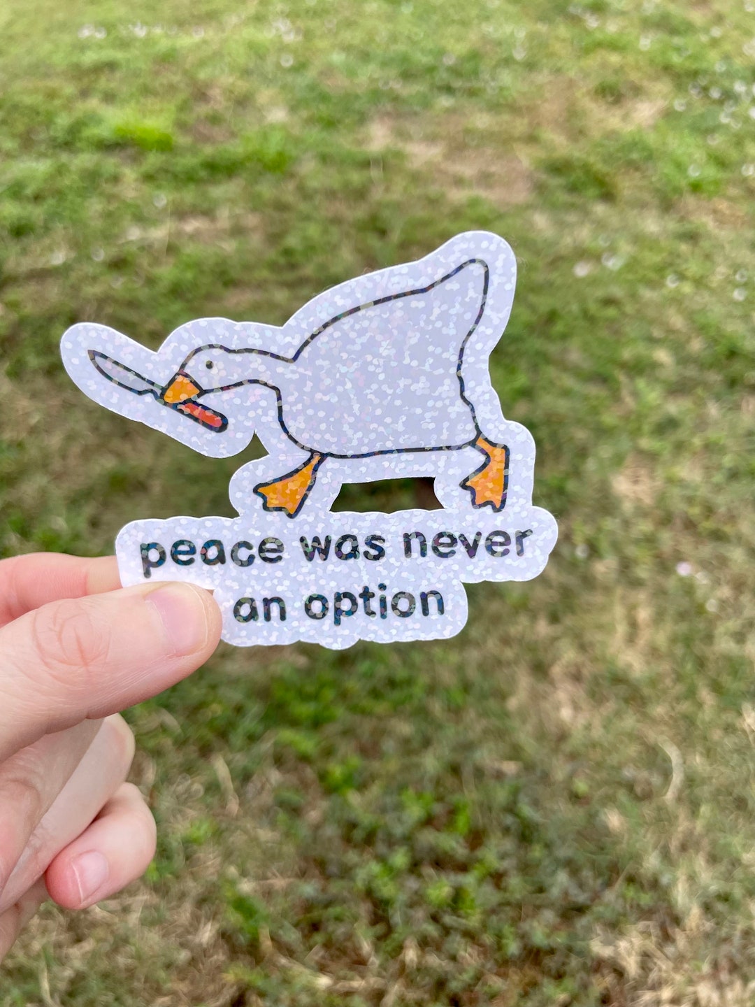 Goose Violence, Goose Knife Waterproof Vinyl Sticker, Adult Humor ...