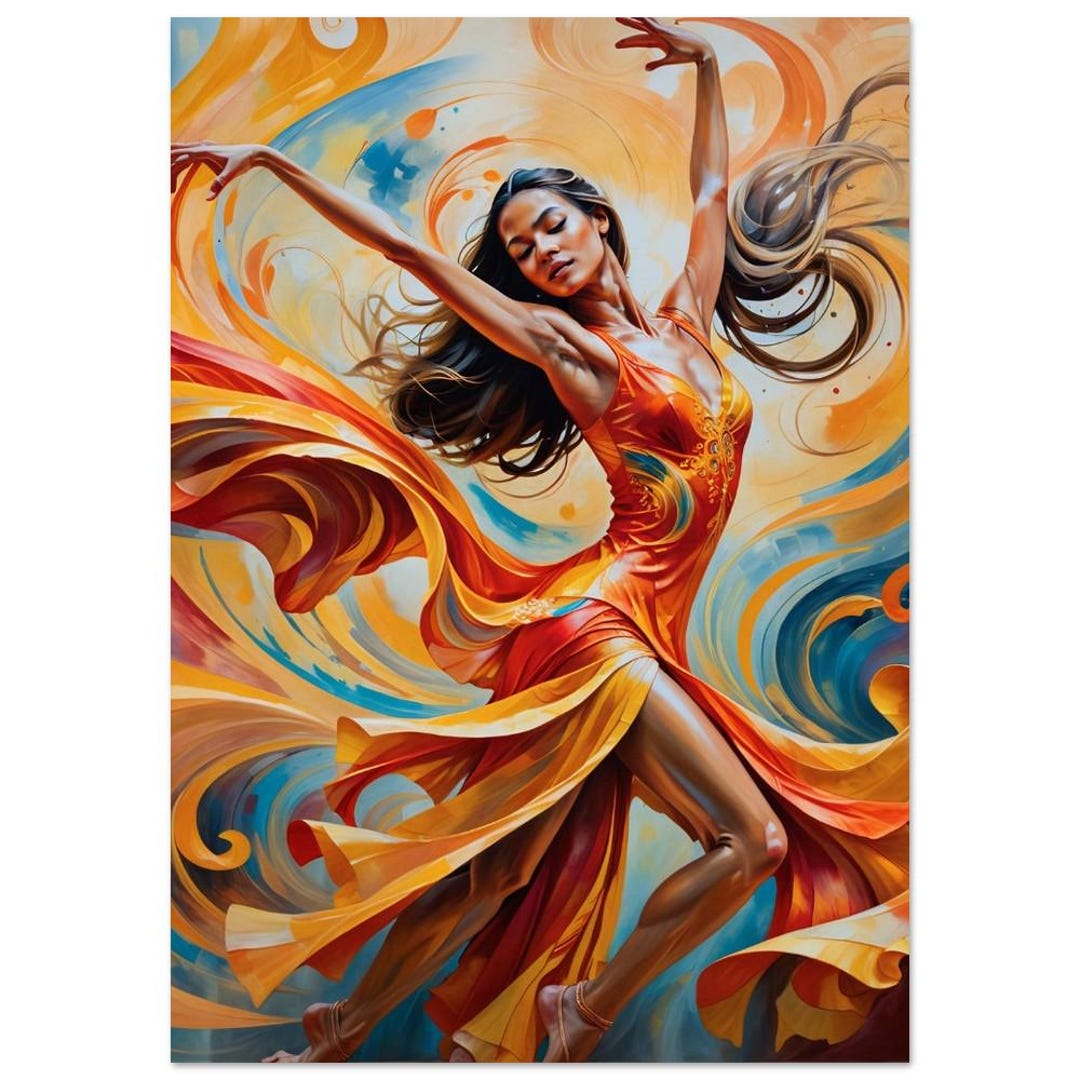 Salsa Dance Lovers Poster Energy and Passion in Motion Premium Semi ...