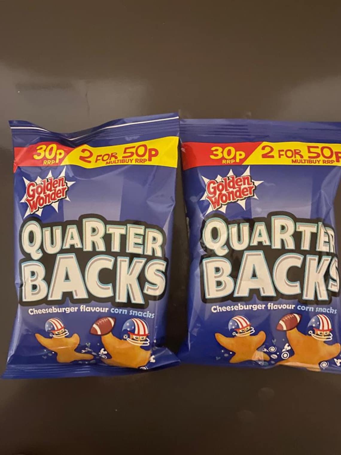 Quarterback crisps x2 for 50p | Etsy