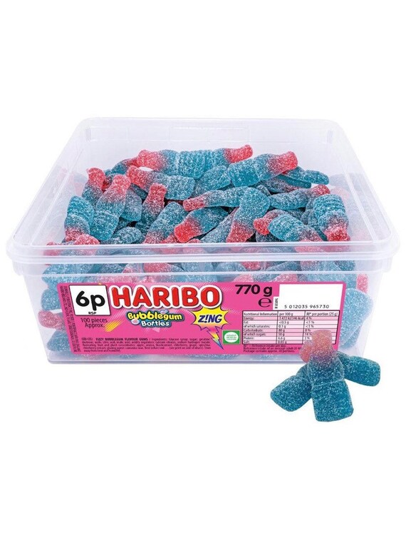 Haribo Fizzy Bubblegum Bottles Haribo Sweet Tubs Wholesale - Etsy