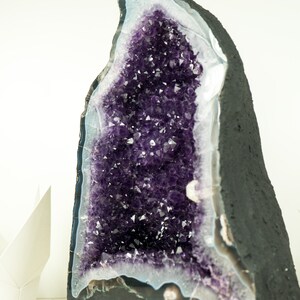Rare Amethyst Geode With Deep Purple Amethyst Druzy, Blue Lace Agate ...