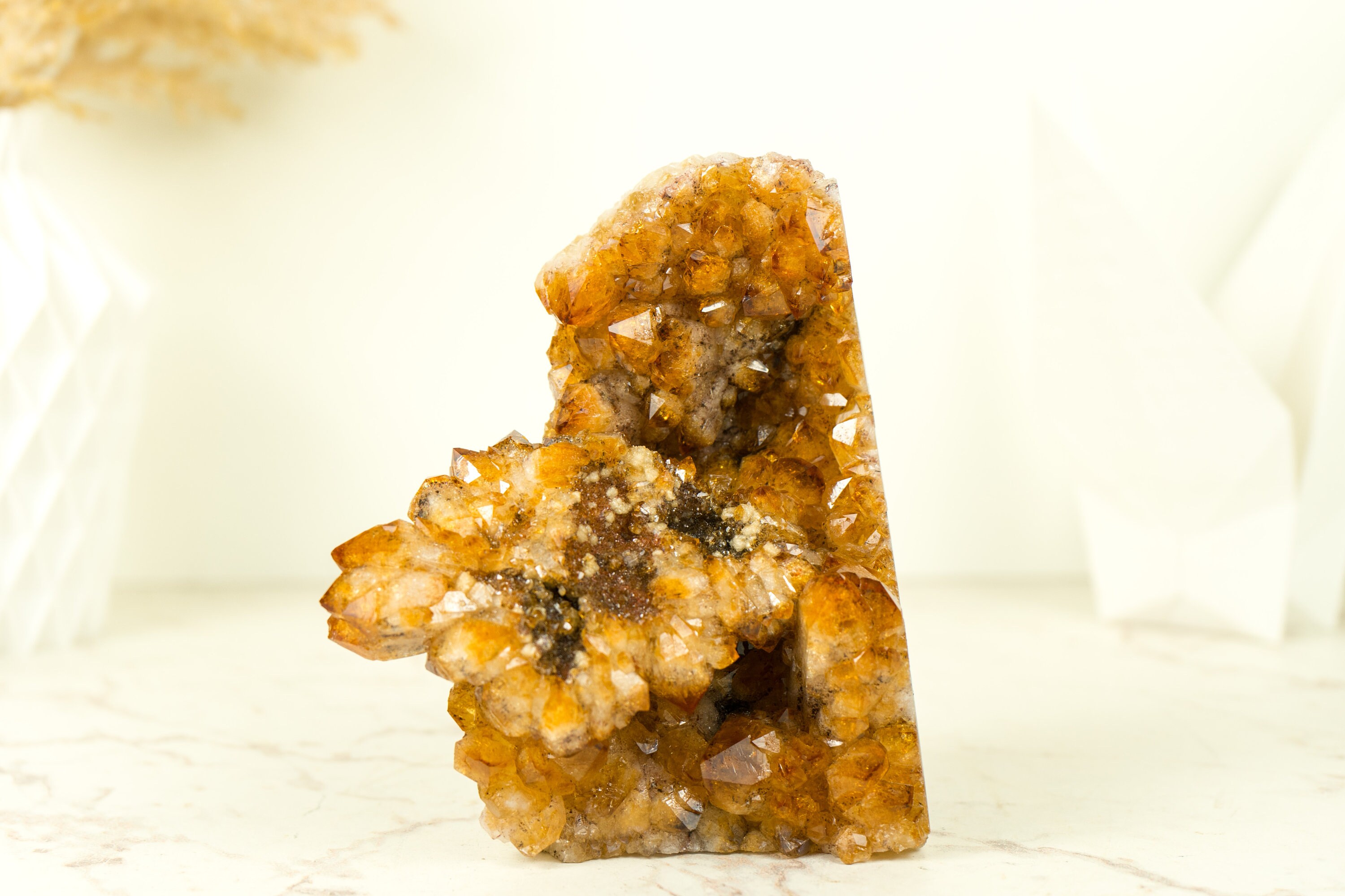Display Grade Citrine Flower Cluster With Madeira Citrine Druzy and ...
