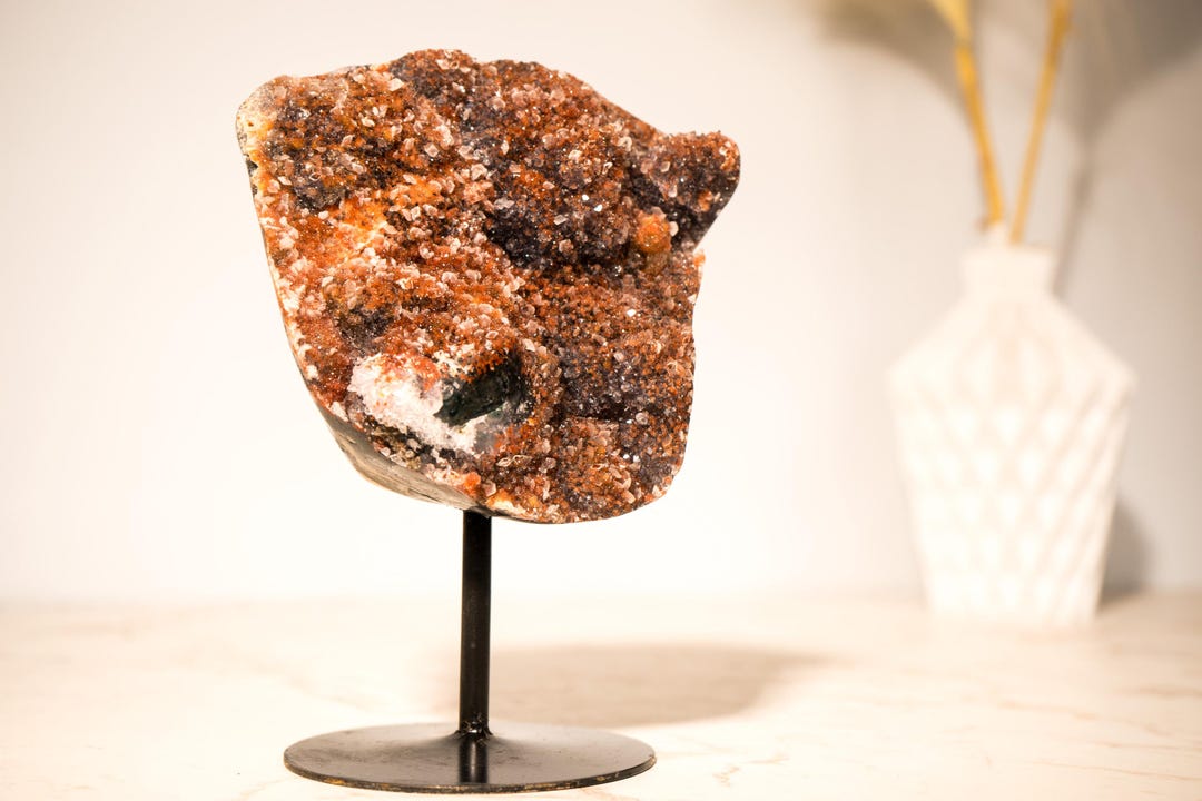 Rare Red Amethyst Cluster Atop a Flower Stalactite – Rare Red Galaxy ...