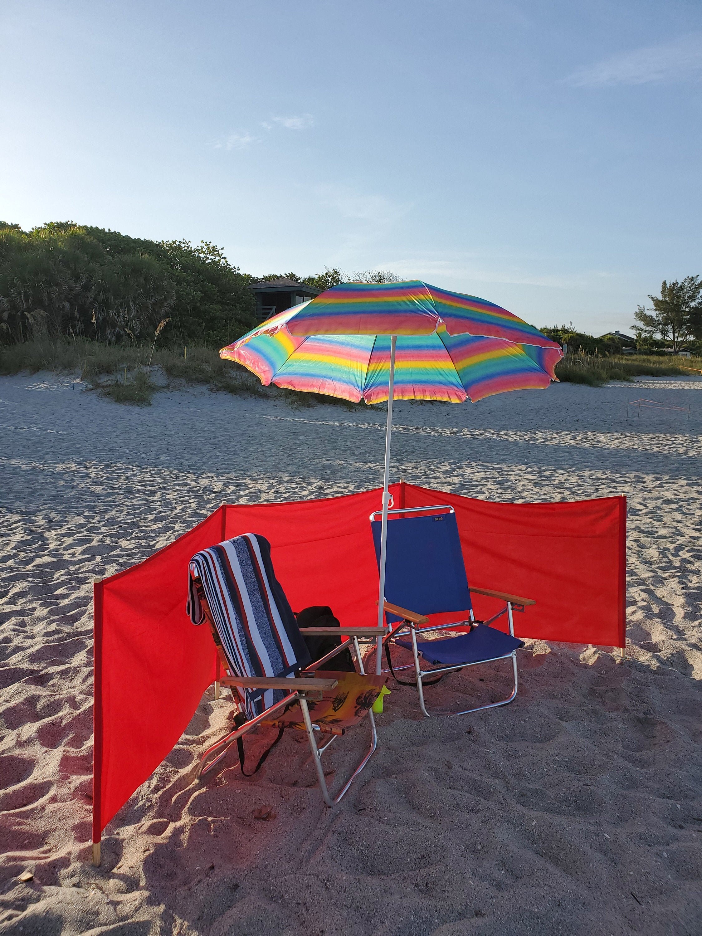 Beach Curtains Windscreen Privacy Windbreak Free Bag Social | Etsy