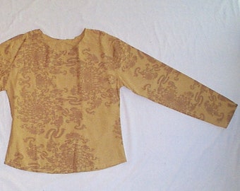 Brown Rayon Cotton Top With Short Front and Mid Length - Etsy