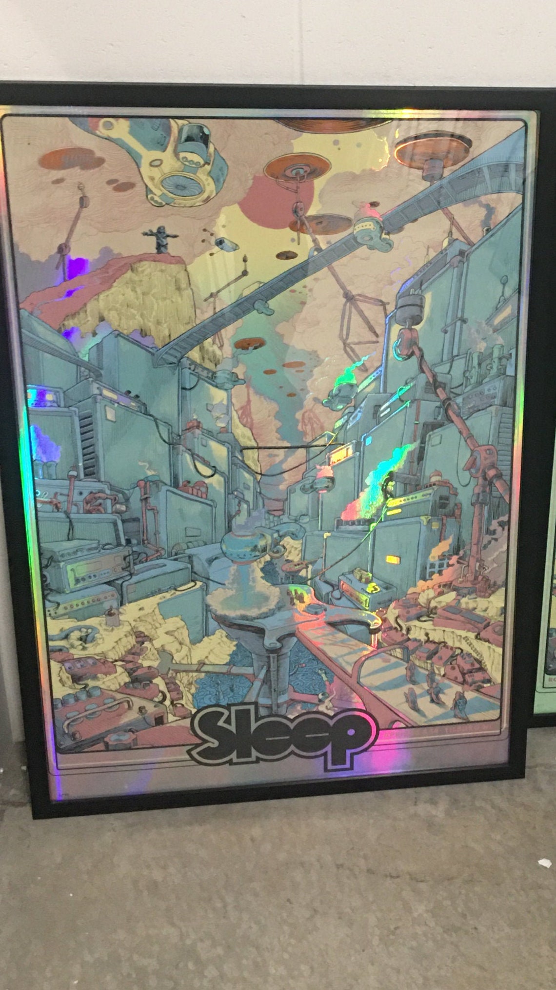 Sleep Band Poster - 2019 Dave Kloc Foil. Tilburg. Numbered Framed - Etsy