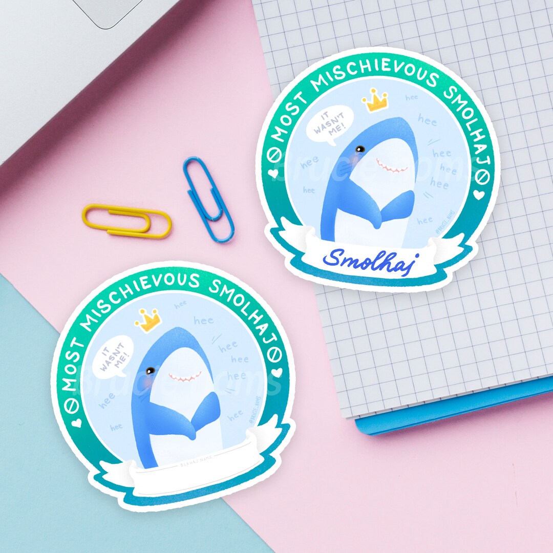 Mischievous Smolhaj Sticker: Water-resistant Vinyl Decal - Etsy