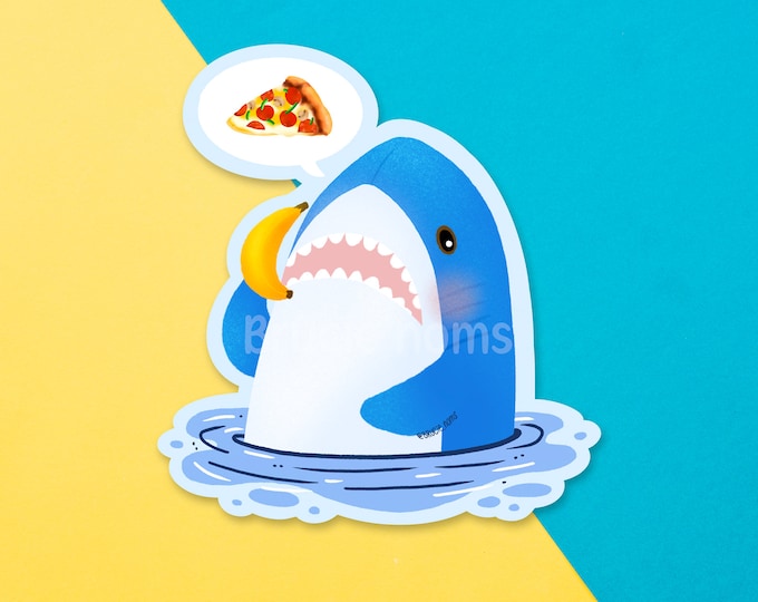 Ikea Alien & Shark Circle Vinyl Sticker - Etsy