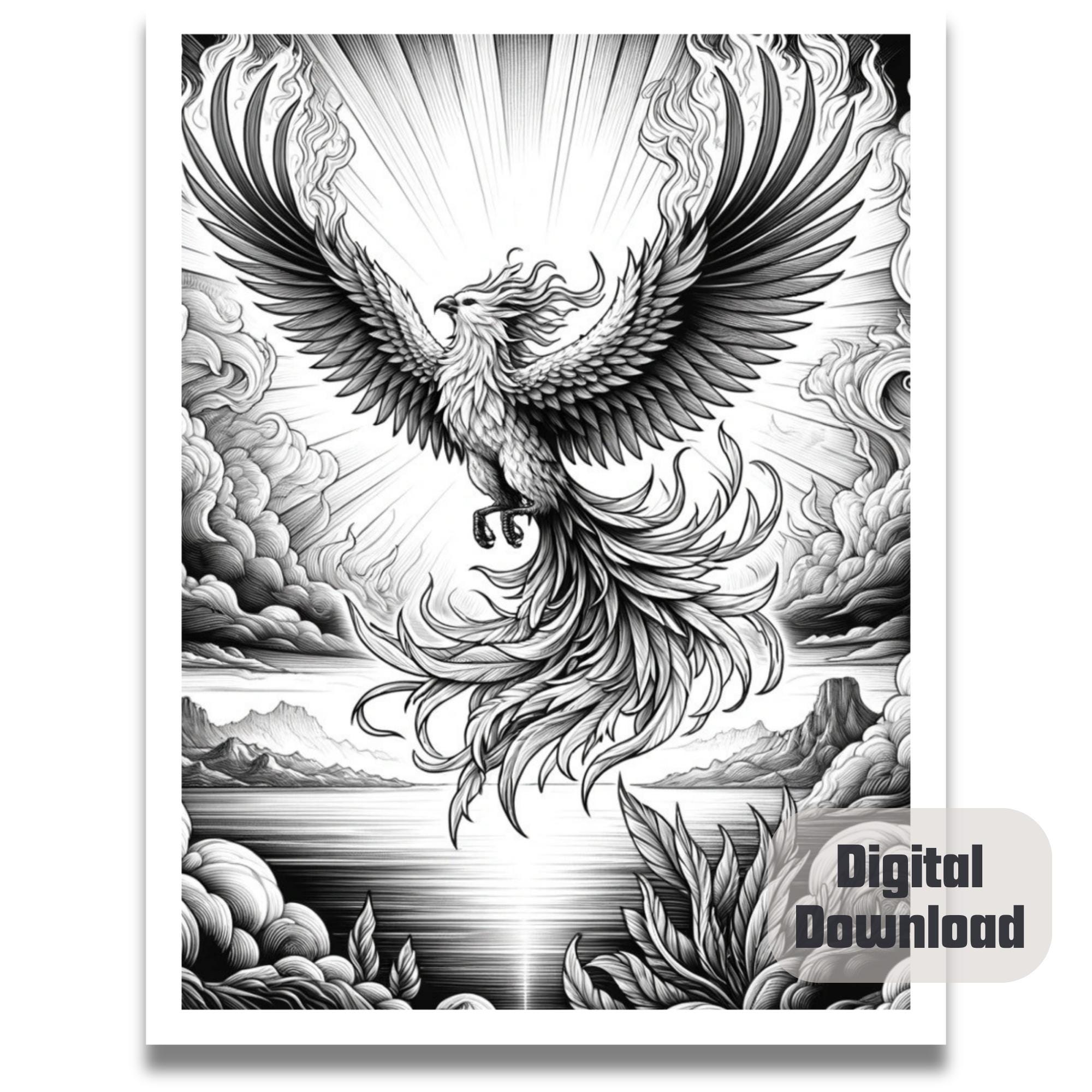 Witches & Magical Creatures Coloring Book | Fantasy Art (digital ...