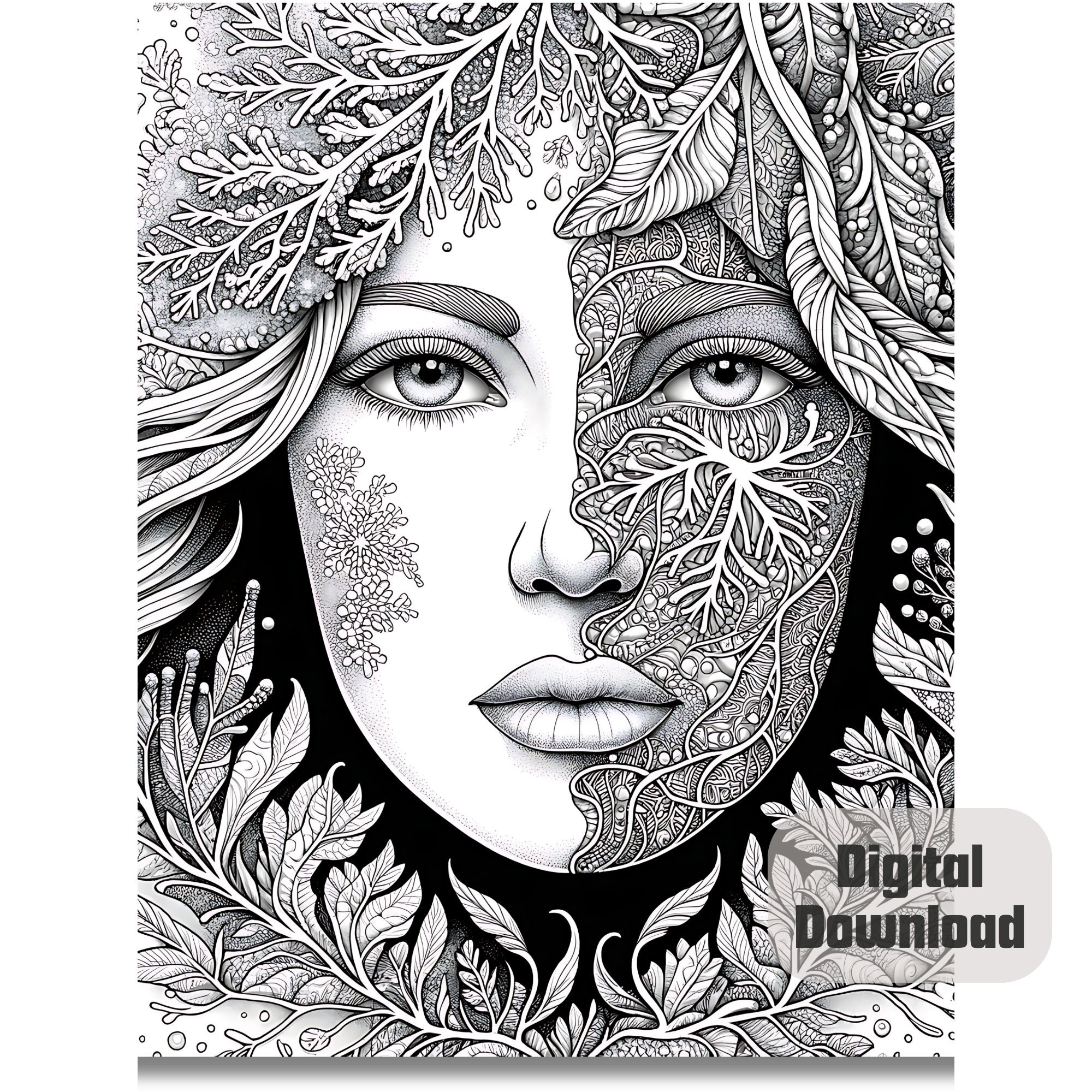 Mindful Mandalas and Feminine Faces | 42 Tranquil Designs for Adults ...