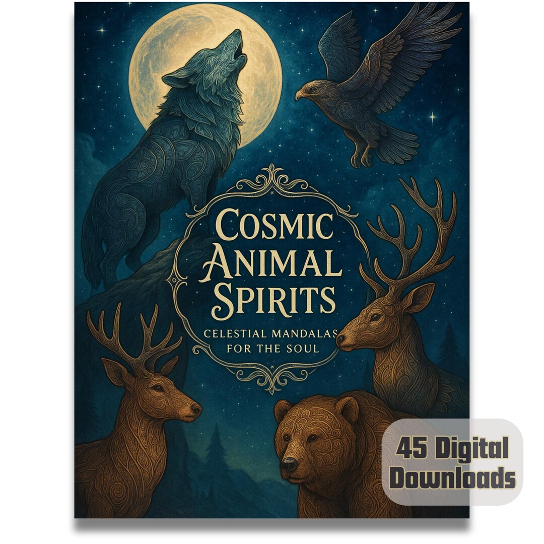 Cosmic Animal Spirits Coloring Pages | 45 Celestial Mandala Spirit ...