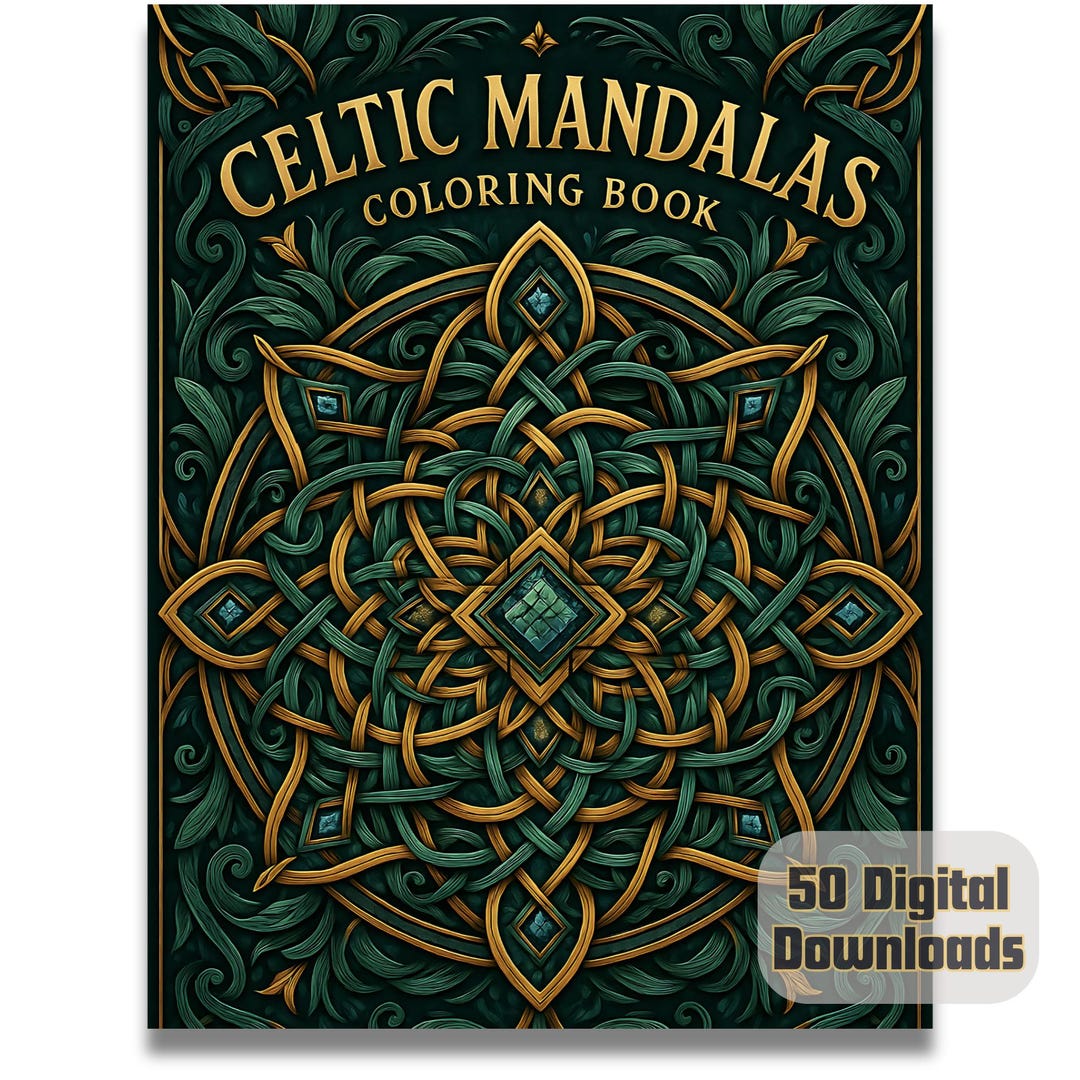 Celtic Mandalas Coloring Pages | 50 Intricate Knotwork Designs for ...