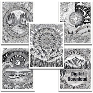 Nature Mandalas Coloring Pages | 45 Printable Zentangle Designs ...