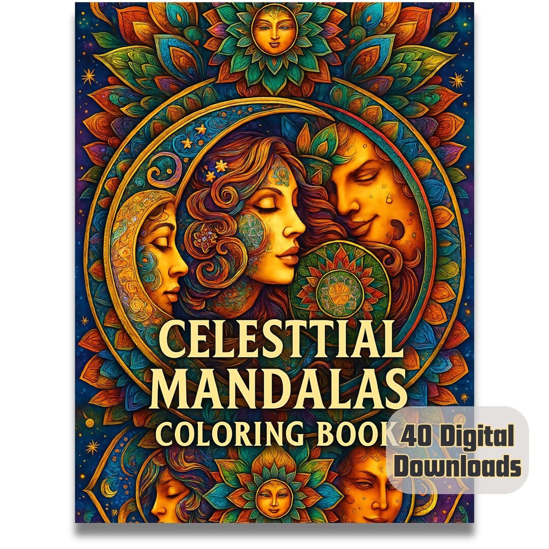 Celestial Mandalas and Sacred Faces - 40 Digital Downloads - A Mystical ...