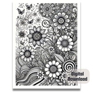 Retro Psychedelic Coloring Pages | 30 Groovy & Trippy Digital Designs ...