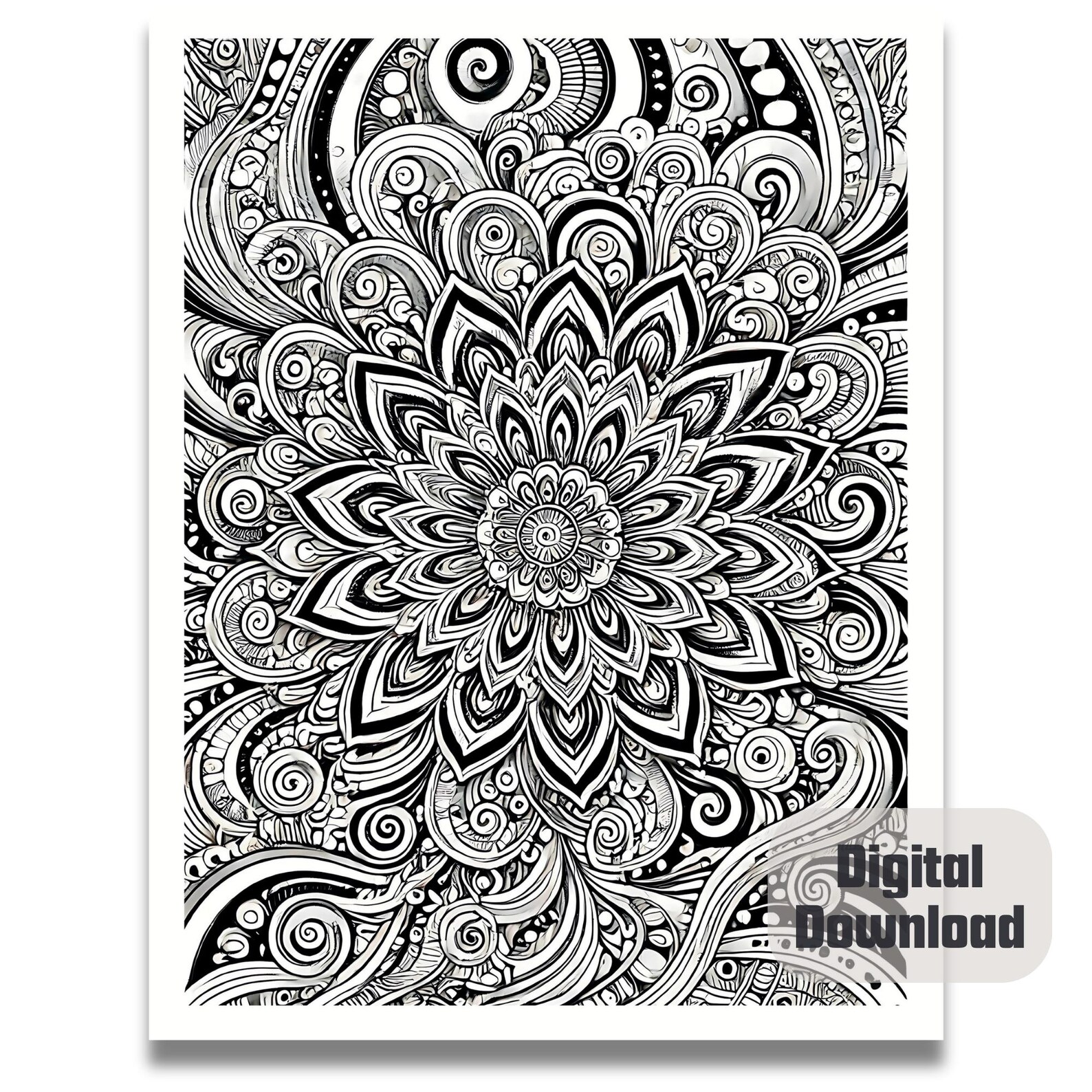 Retro Psychedelic Coloring Pages | 30 Groovy & Trippy Digital Designs ...