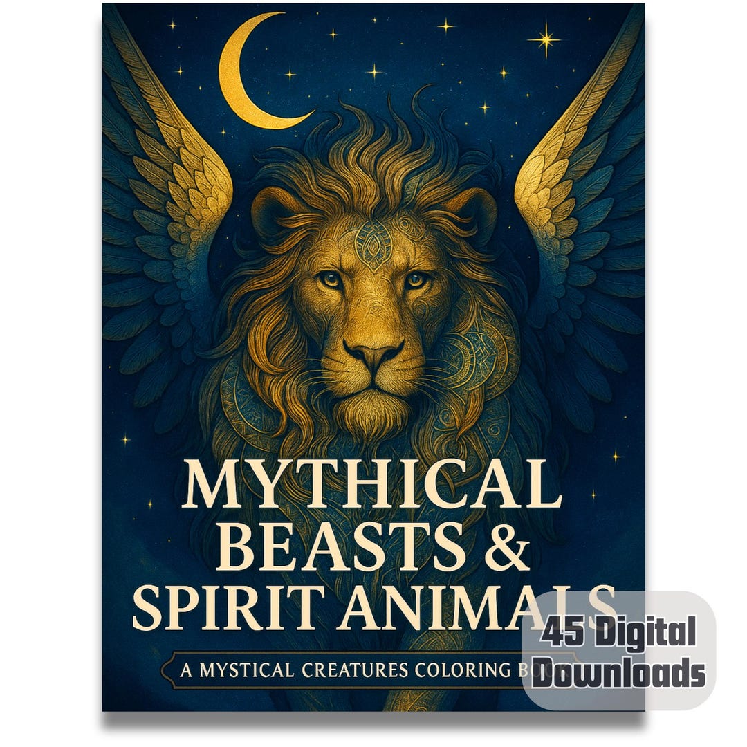 Mythical Beasts & Spirit Animals | 45 Mystical Creatures Coloring Pages ...
