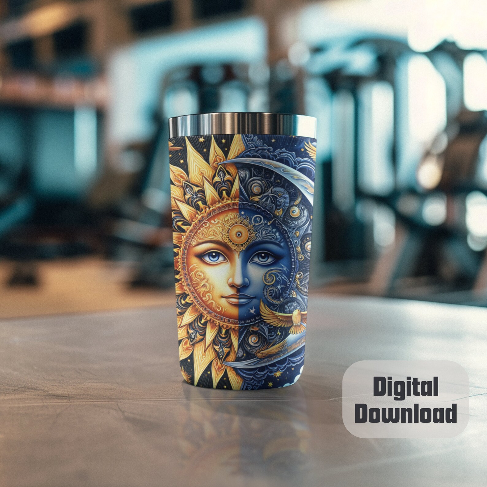 Mandala Eclipse Wall Art 24x30 Digital Print Day Night Theme - Etsy