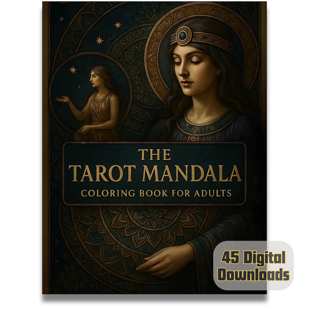 The Tarot Mandala Coloring Book | 45 Intricate Pages of Tarot Cards ...