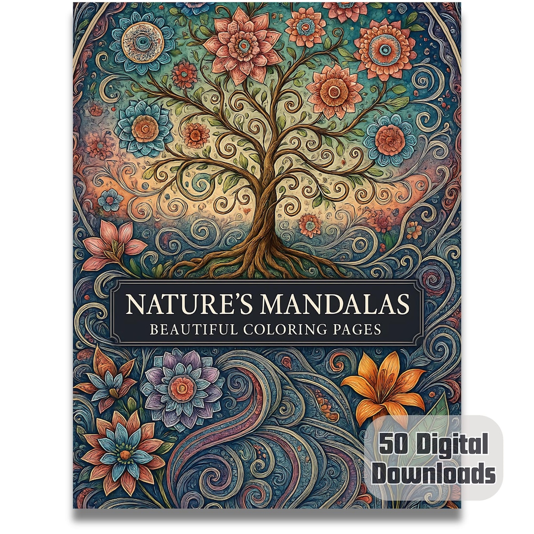 Nature-inspired Mandala Coloring Book – 50 Stunning Designs to Unwind ...