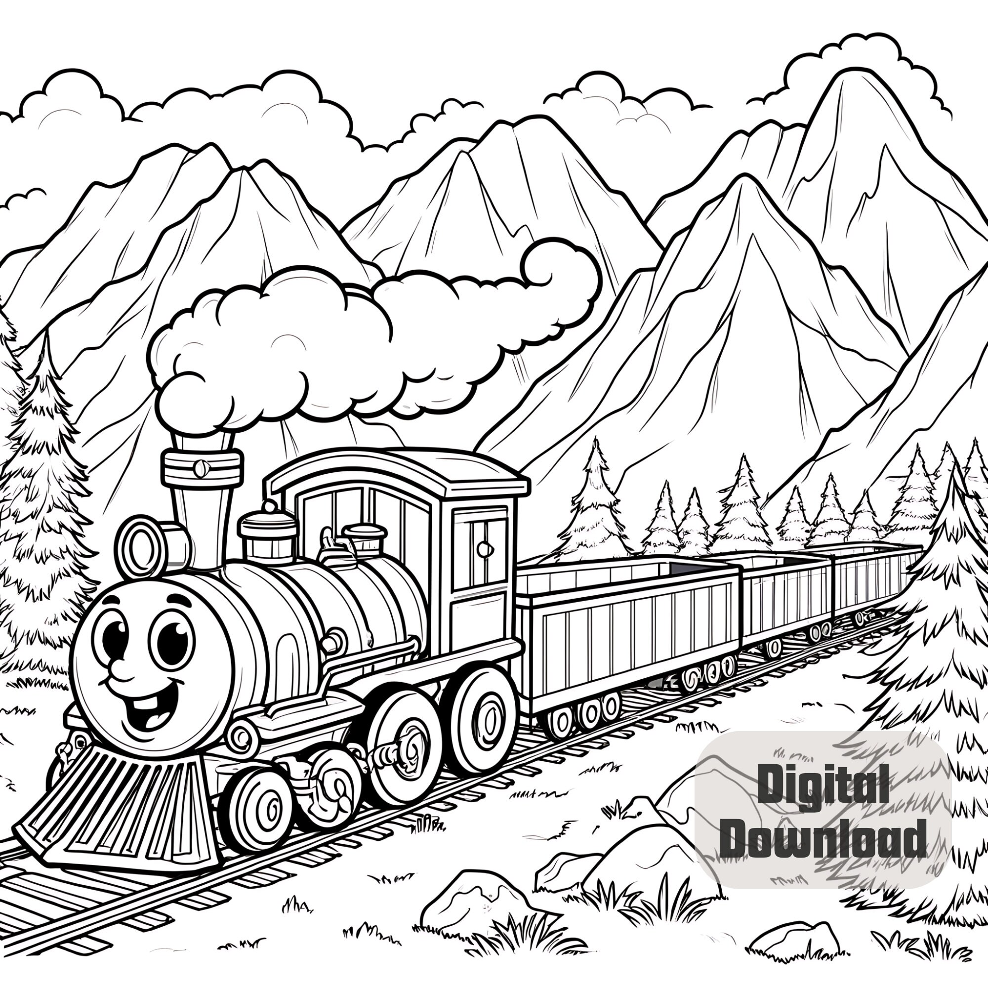 Colorful Voyage Children's Coloring Book: Trains, Planes & Automobiles ...