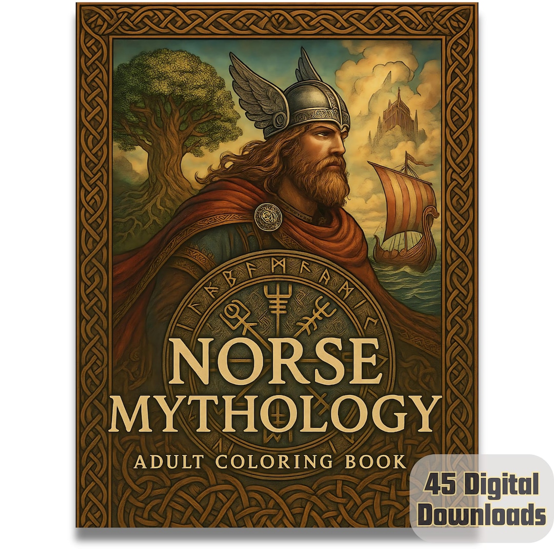 Celtic-norse Mythology Coloring Book for Adults | 45 Sacred Designs of ...