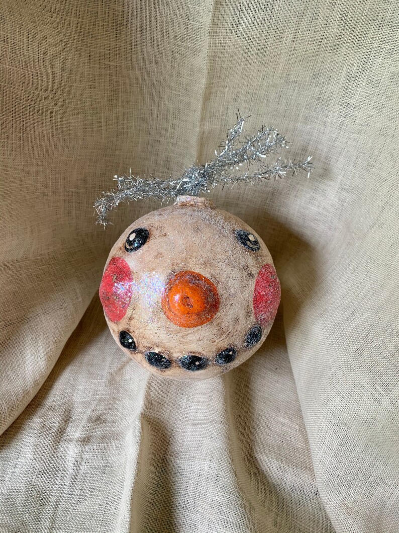 Paperclay Snowman Ornament - Etsy