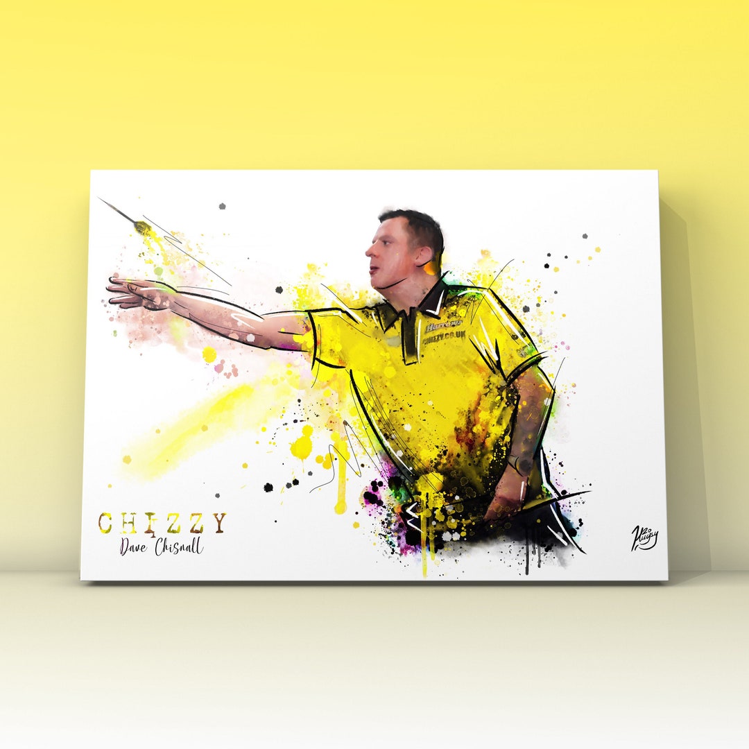 Chizzy Dave Chisnall Darts Sports A4 Wall Art Yellow - Etsy