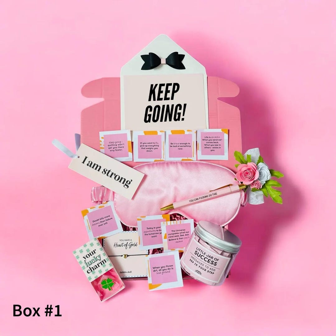 Success Pink Gift Box: Uplifting Self-care Bundle - Etsy