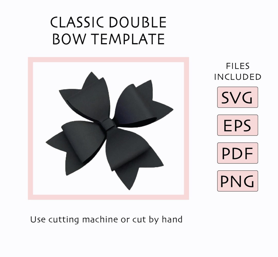Classic Double Bow SVG Template Cricut Cut File PDF - Etsy