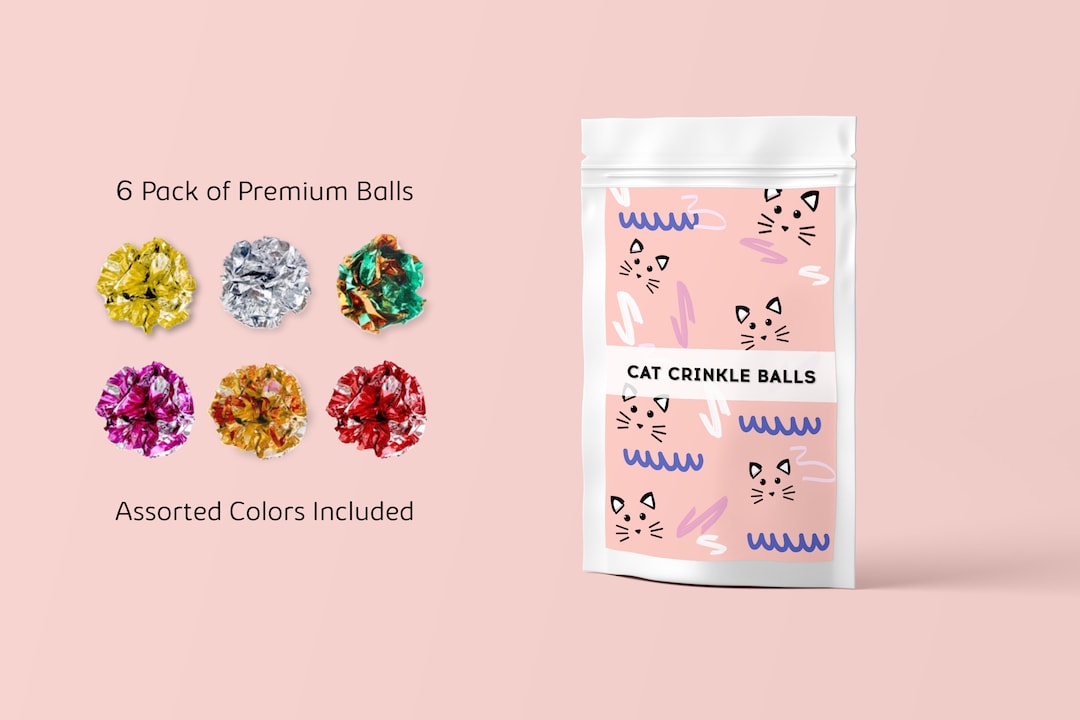 Crinkle Cat Toy, Mylar Balls Cat Toys, Cat Crinkle Ball, Cat Toys Balls ...