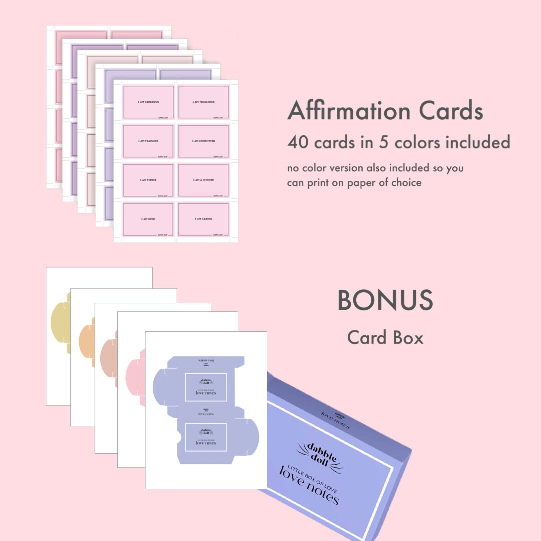 Affirmation Cards Bundle for Self Love & a Good Day - Etsy