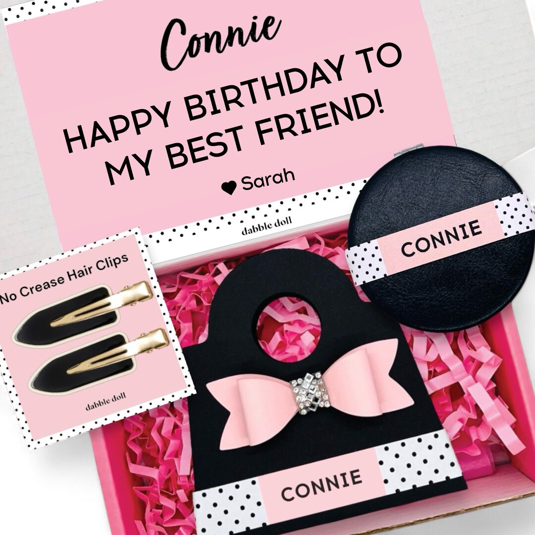 Coquette Birthday Pamper Gift Box, Personalized Pink Spa Relaxation ...