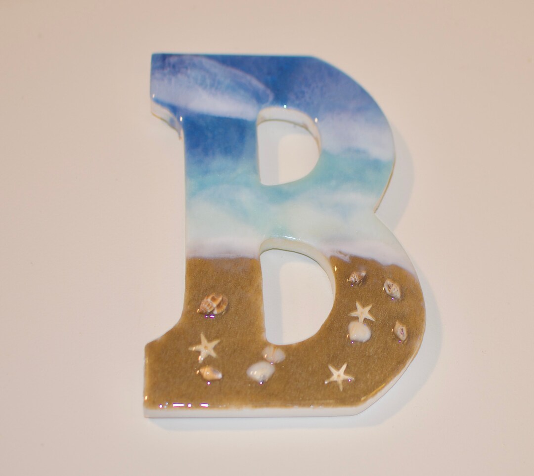 Beach Themed Letter for Wall, Coastal Decor, Resin Letters, Beach Home ...