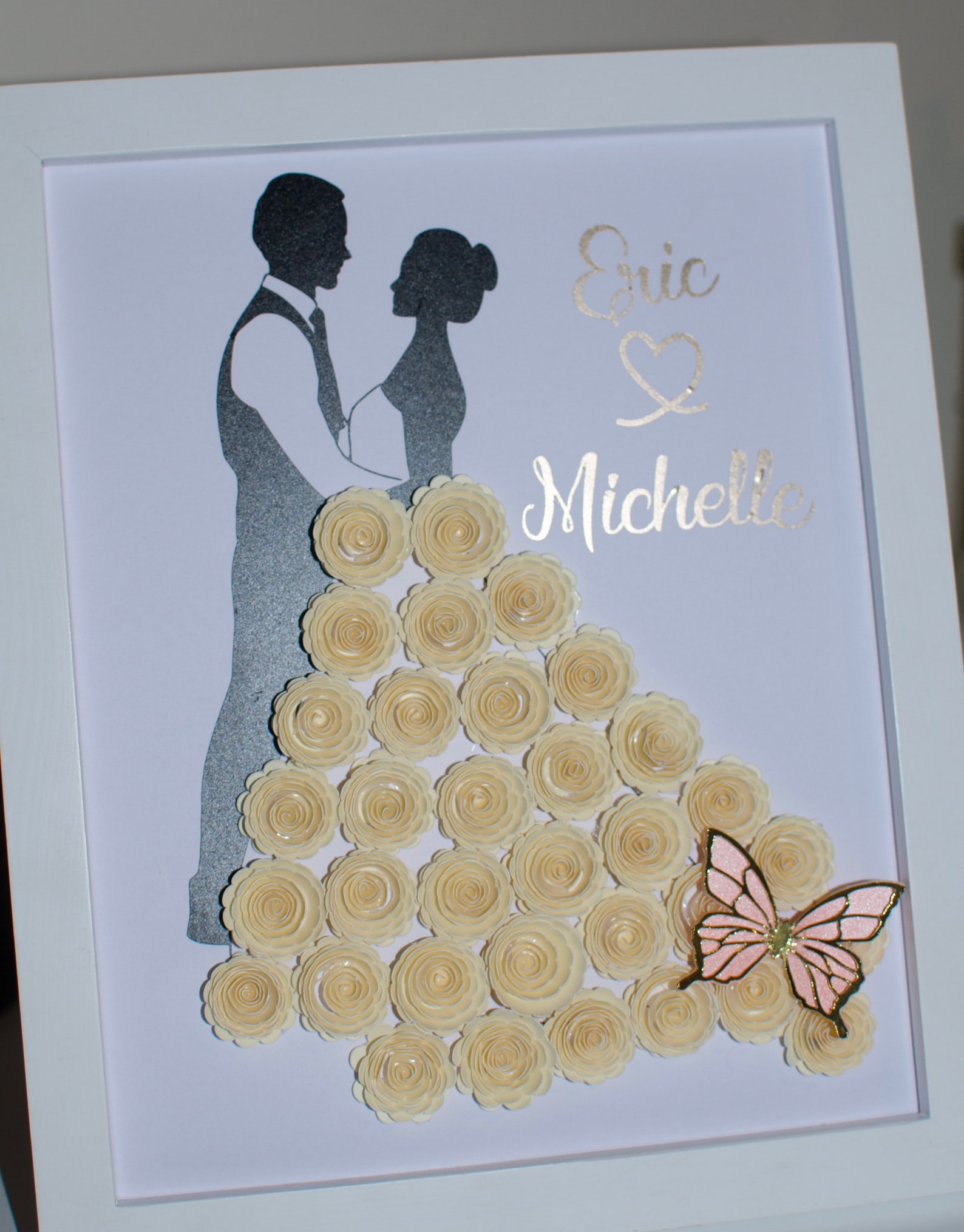 Bride and Groom Shadowbox, Wedding Present, Bridesmaid Present, Bride ...