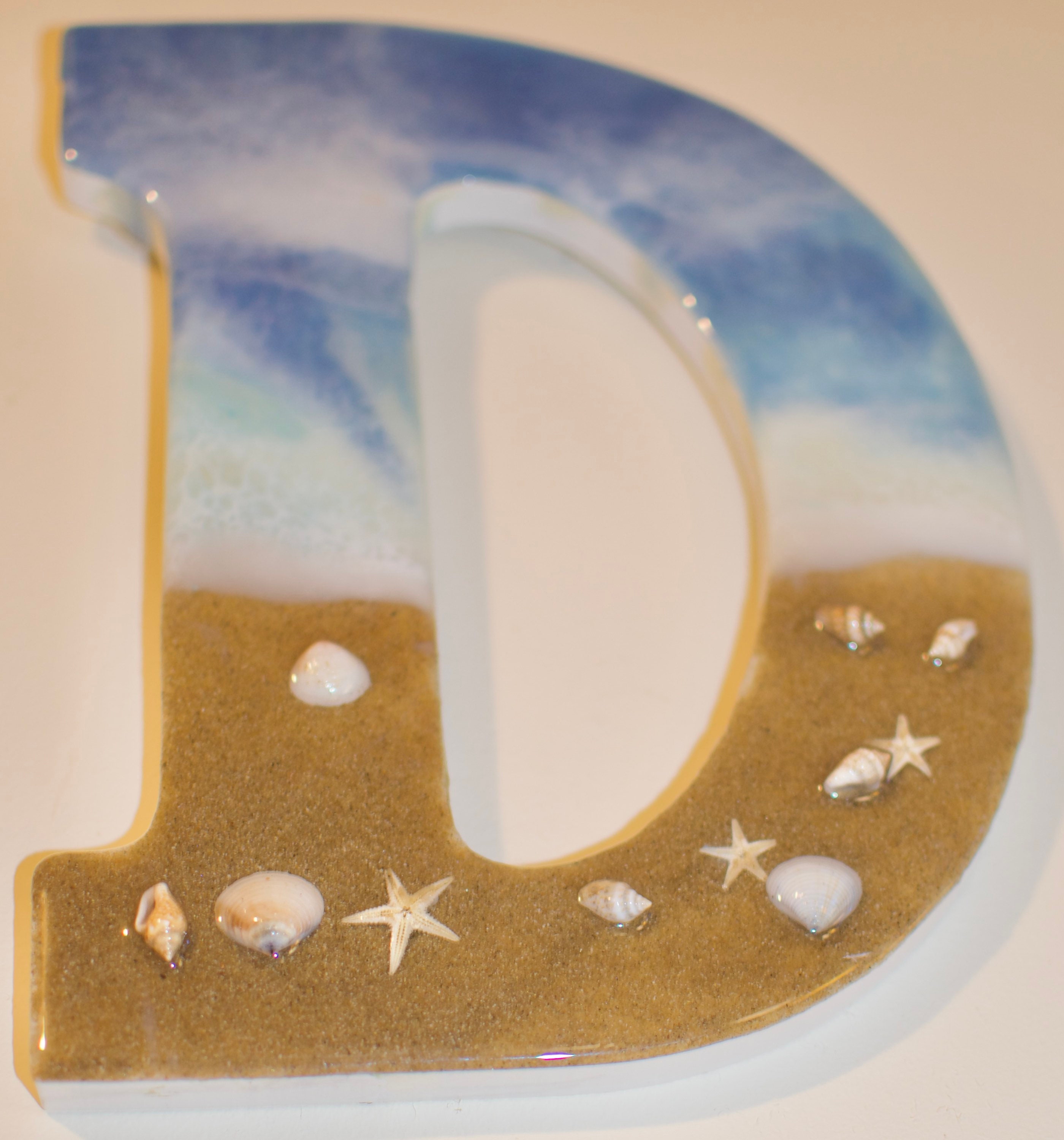 Beach Themed Letter for Wall, Coastal Decor, Resin Letters, Beach Home ...